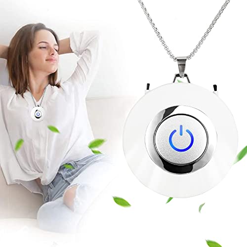 Portable Air Purifier Necklace,Mini Personal Wearable Air Purifier,USB Rechargeable, No Noise,for Car, Airplane, Bedroom, Office, Travel