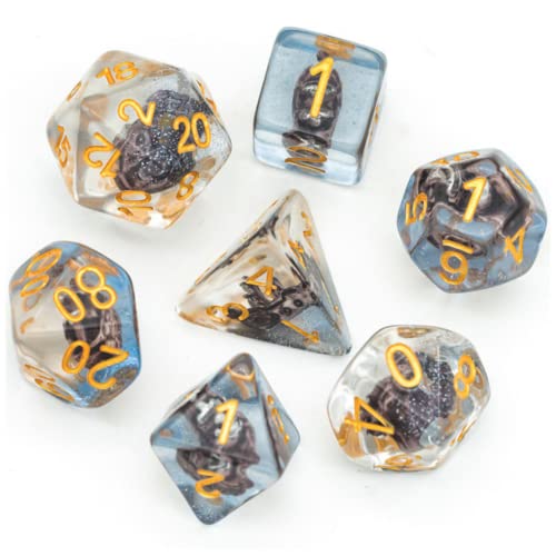 Ocean Pirate Ship DND Dice Set for Dungeons and Dragons, Gifts, D&D, D and D, Pathfinder, Accessories, D20, Polyhedral, Resin Dice, Metal, Dice Tray, Tower, Bag, Box