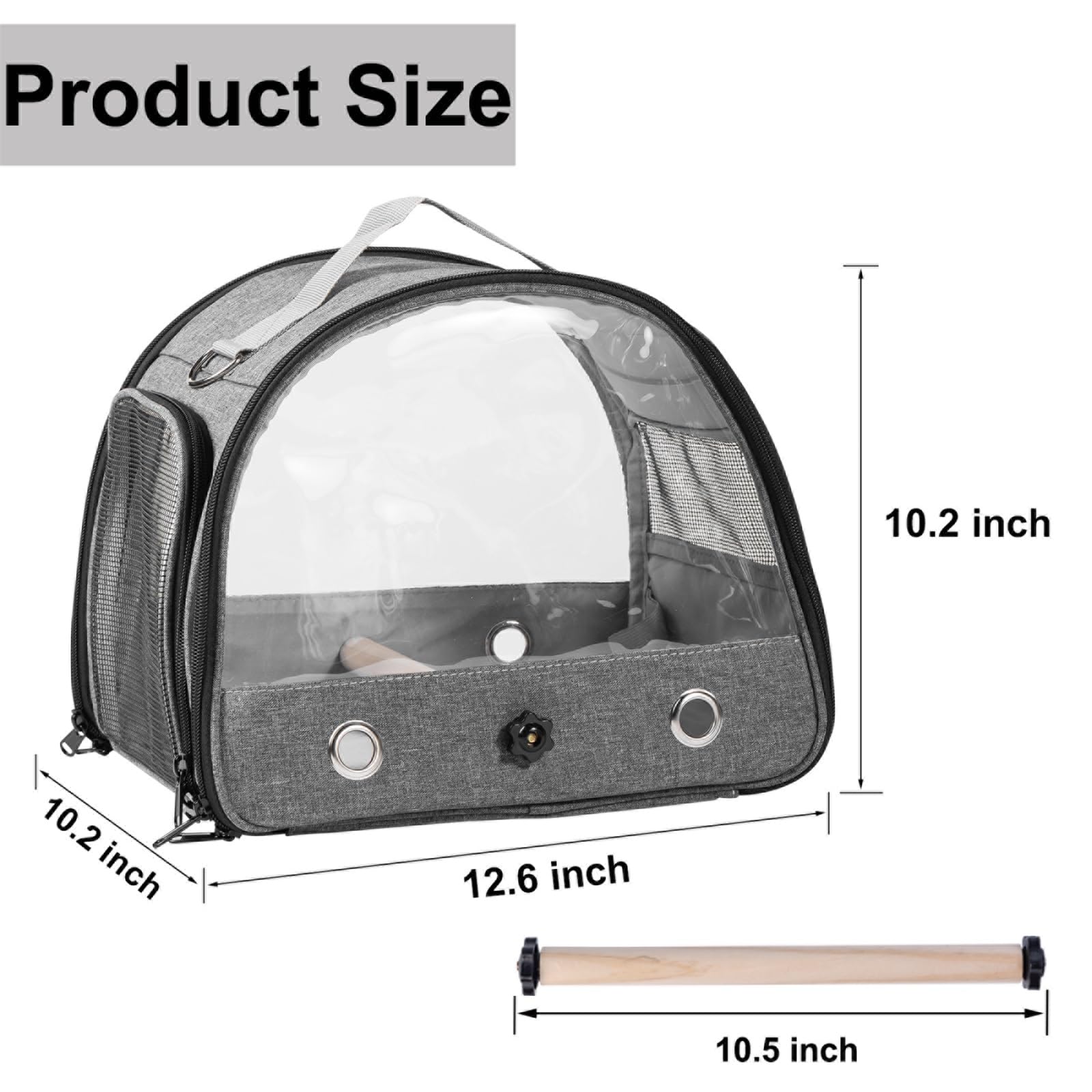 HEJKFVCL Bird Carrier Transparent Window Small Bird Cage Portable Assembly Bird Carrier Backpack for Guinea Pig Rat Small Animal