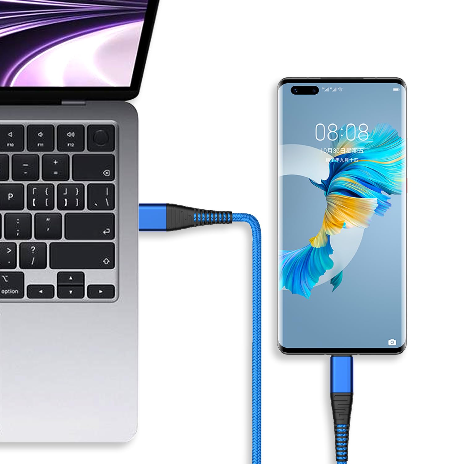 gunkill USB C Charger Cable,USB Type-C Cable Android Charger Charging Cable 6.6FT 2 Pack Compatible with Android Phones