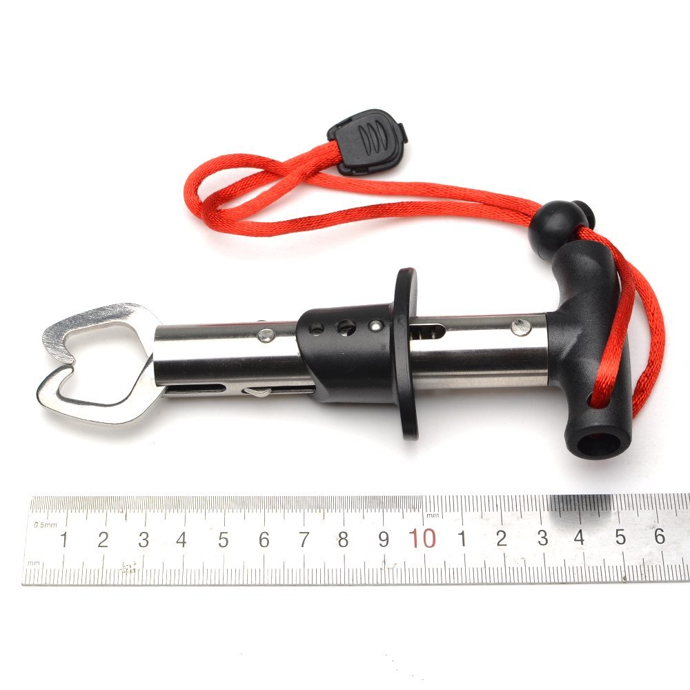 GOOACTION Fish Lip Grabber Gripper Tool Lure Fishing Tool Stainless Steel Fish Holder Portable Fish Control Gear Accessories