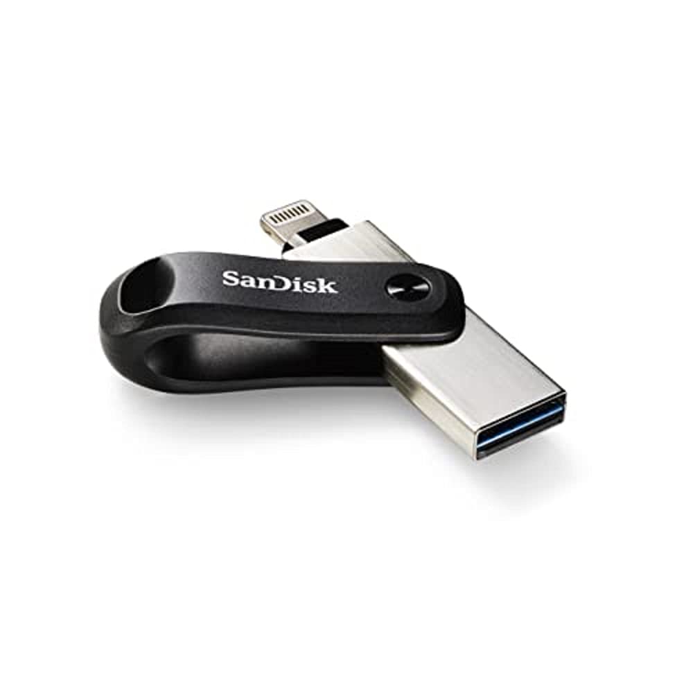 SanDisk 128GB iXpand Flash Drive Luxe for iPhone and SanDisk 128GB iXpand Flash Drive Go for iPhone and iPad