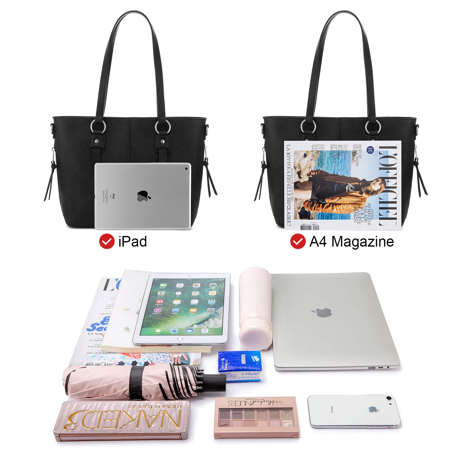 Handbags for Women Shoulder Bags Tote Satchel Hobo 2pcs Purse Set