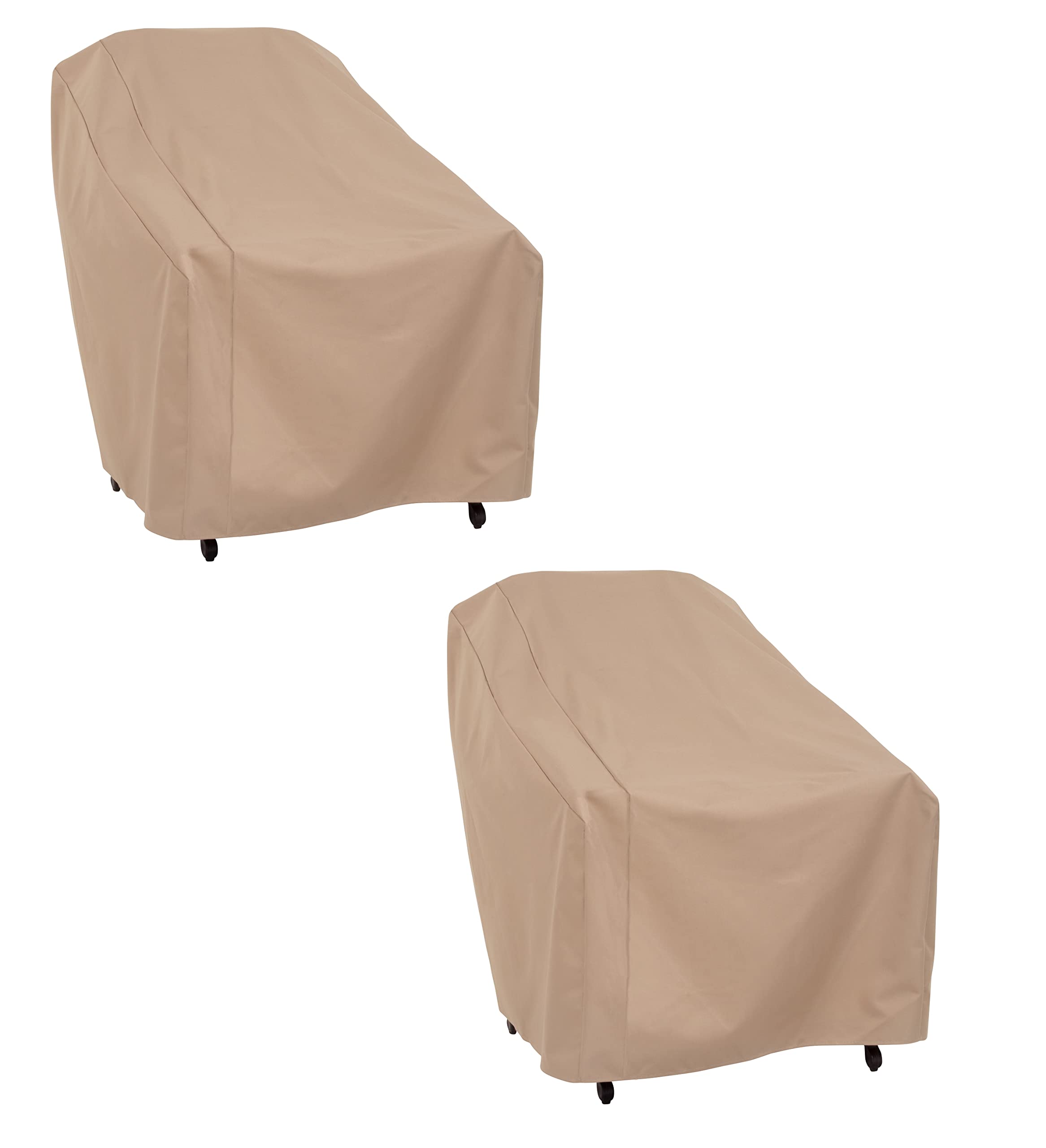 Modern Leisure Outdoor Chair Cover - Weather-Resistant Fabric - Furniture Protection Perfect for Patio, Deck, and Porch - 33" L x 34" W x 31" H - Kahki - 2-Pack
