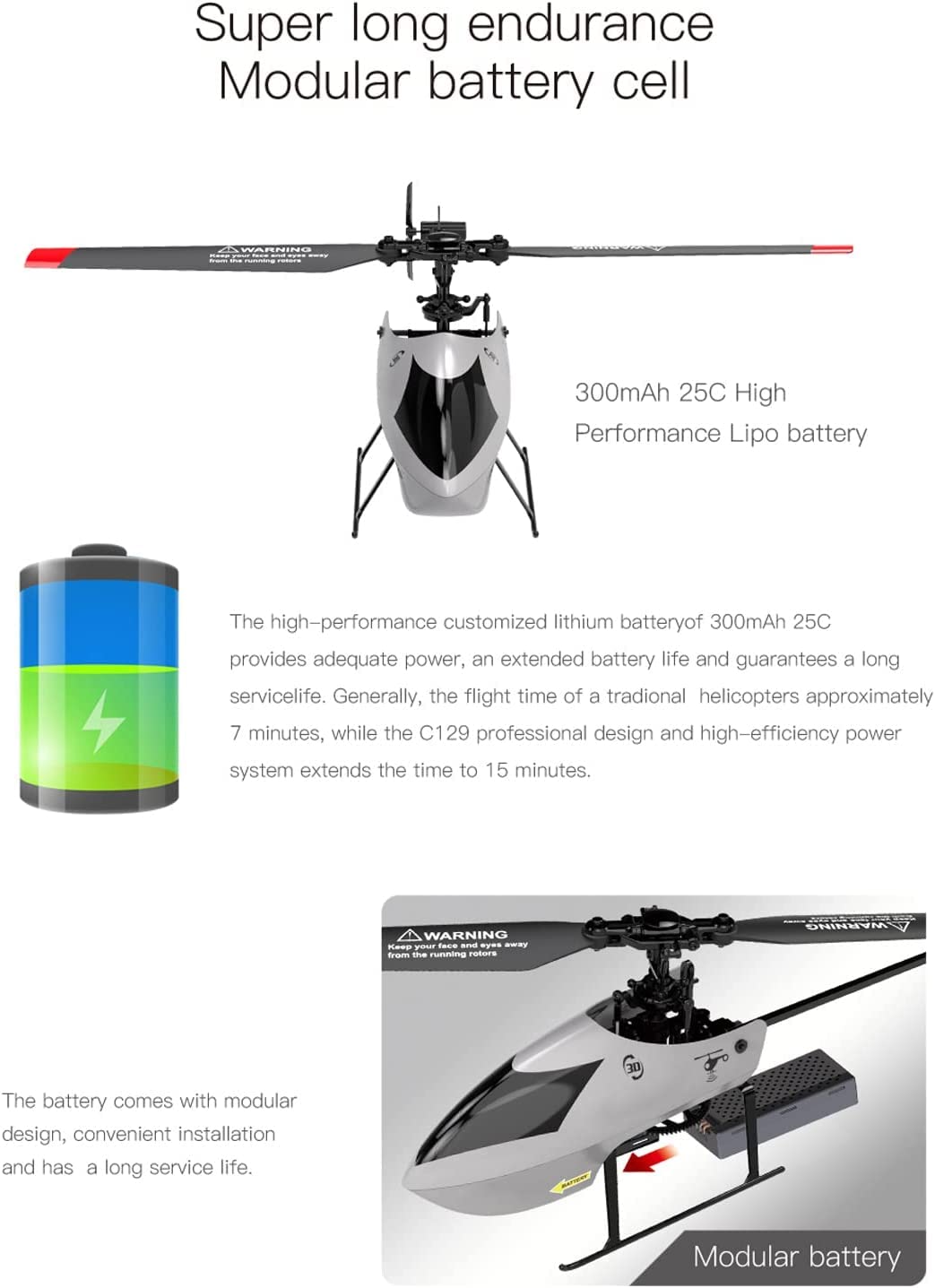 GoolRC C129 V2 RC Helicopter, 4 Channel Remote Control Helicopter with 6-Axis Gyro, 2.4Ghz RC Aircraft with 3D Flips, Altitude Hold, One Key Take Off/Landing for Adults and Beginners