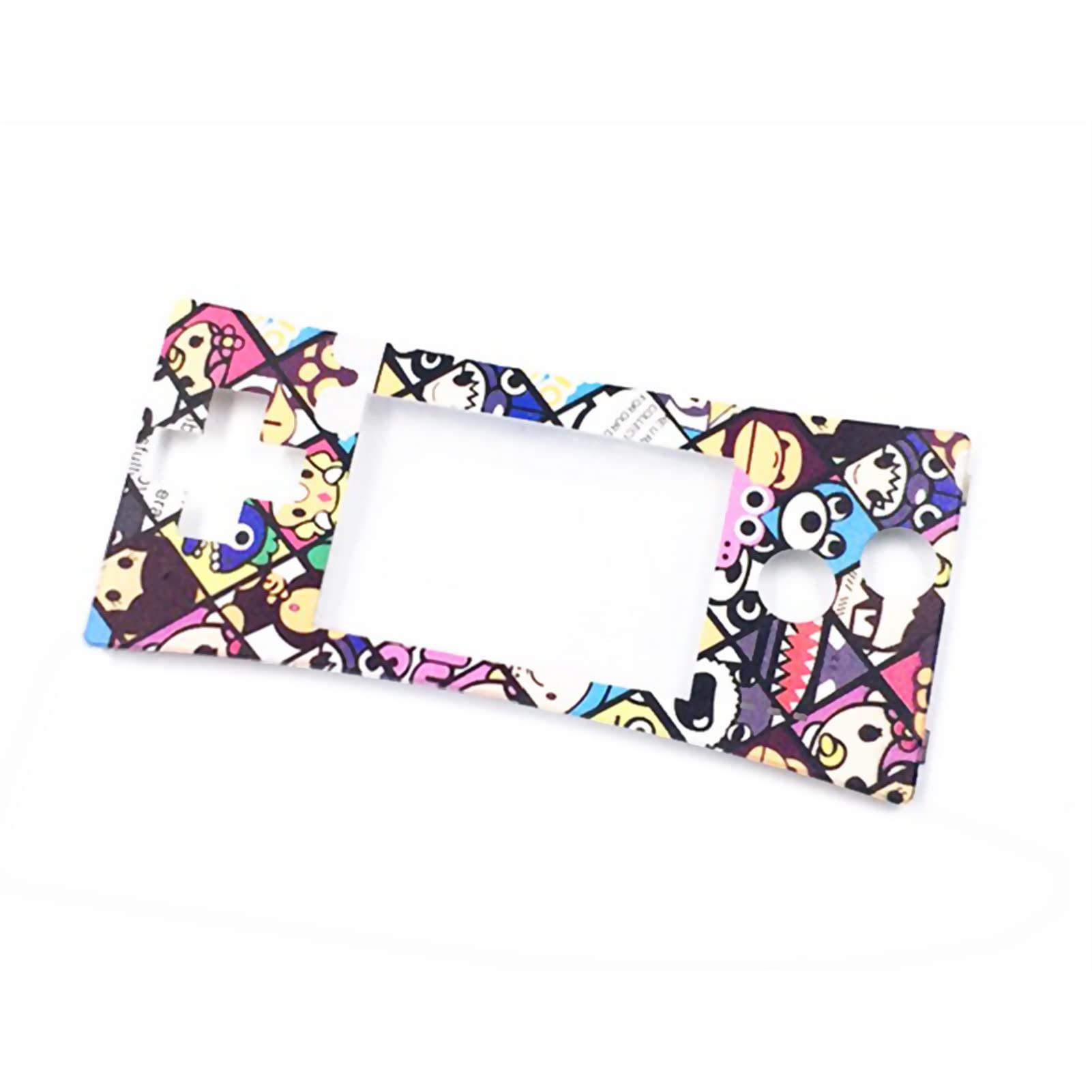 New for GBM Top Shell Coverplate Cartoon Pattern Replacement, for Nintendo Gameboy Micro Handheld Game Console, Matte Colorful Upper Faceplate Casing Case Cover Plates Accessories