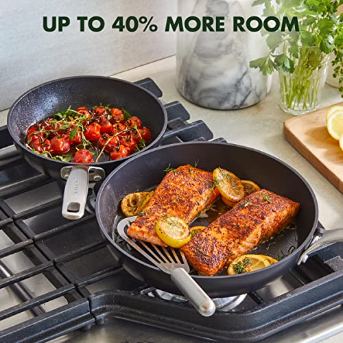 GreenPan SearSmart Hard Anodized Healthy Ceramic Nonstick 10 Piece Cookware Pots and Pans Set, PFAS-Free, Textured Surface, Dishwasher Safe, Oven Safe, Black