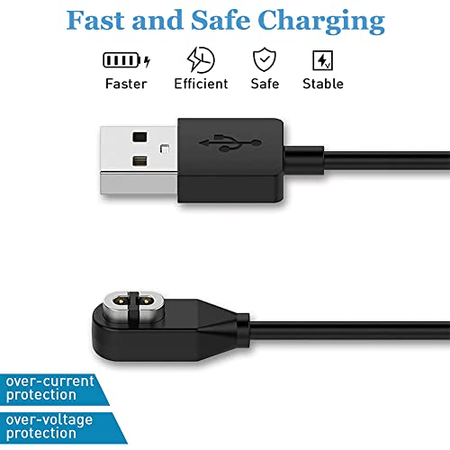 Threeeggs Charger for AfterShokz OpenComm Charger, Magnetic Charging Cable USB Charger Cord for AfterShokz Aeropex AS800 & Shokz OpenRun Pro & OpenRun & OpenRun Mini Headphones (2)