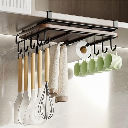SUXINRY Space Saving Kitchen Storage Rack Convenient Hangings Rack Efficient Storage for Cutting Board and Mugs