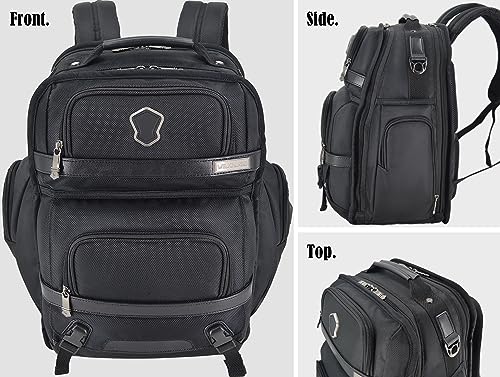 Welkinland Business backpack, Executive backpack, Tech backpack, Commuter backpack men, Professional mens leather business backpack,15 inch backpack for women,Laptop backpack for men,Tech backpack men