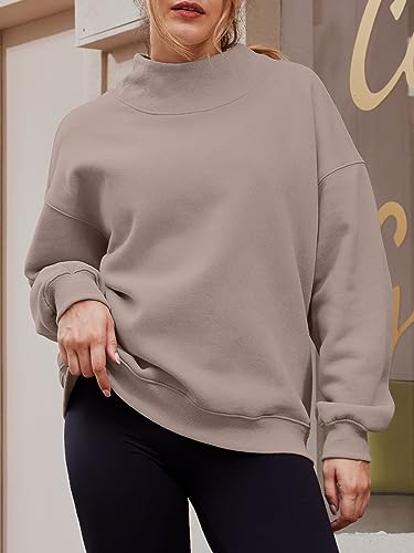 Trendy Queen Oversized Sweatshirts For Women Turtleneck Pullover Fleece Long Sleeve Hoodies Tops Fall Outfits Y2K Fashion Clothes