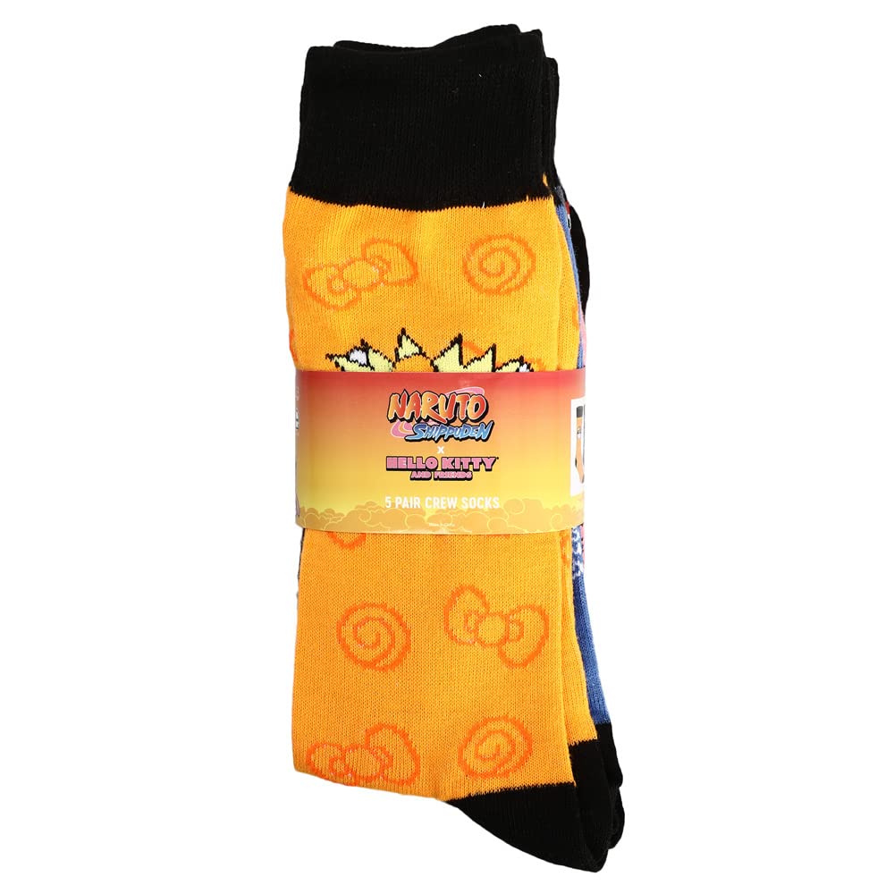 Hello Kitty X Naruto Casual Crew 5-Pair Pack