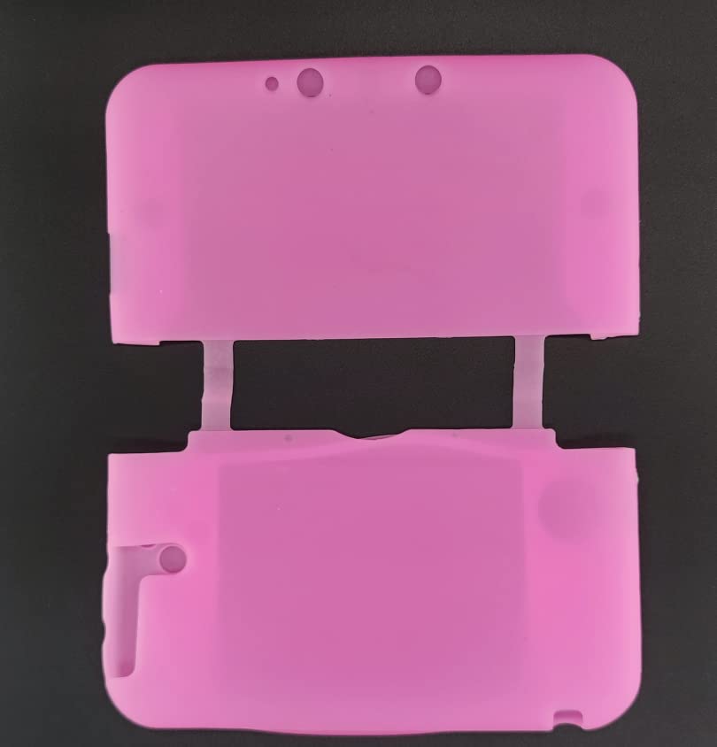 New Rubber Soft Silicone Cover Case for 3DS XL LL 3DSXL 3DSLL Console Full Body Protective Skin Shell (Pink)