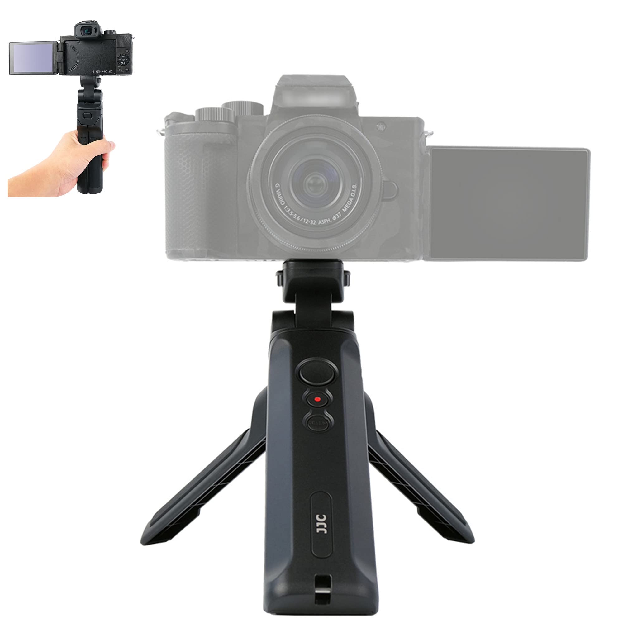 JJC 3 in 1 Mount Adapter Kit Cell Phone Clip Clamp Mini Extension Pole Tripod Stand Action Camera Video Vlog Holder for GoPro Hero9 Hero8 7 6 iPhone Samsung Galaxy Sony ZV-E10 ZV-1