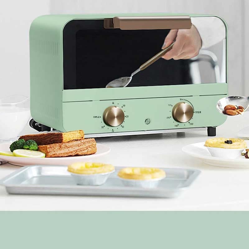 Guyana Electric mini Oven Multi-function Stainless Steel with Timer Bake Broil Includes Baking Pan and Rack toaster pizza