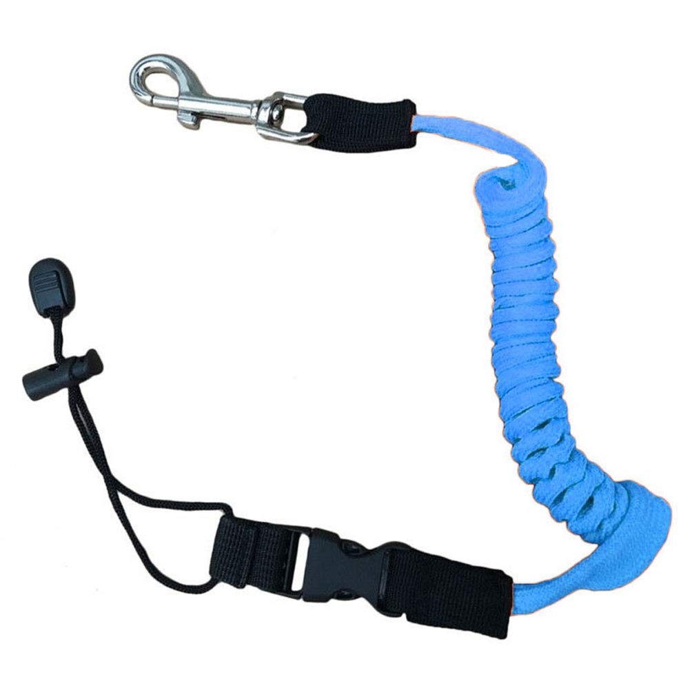 Guoainn Unique Elastic Surf Canoe Kayak Paddle Coiled Leash Cord Safety Fishing Rod Lanyard Yellow