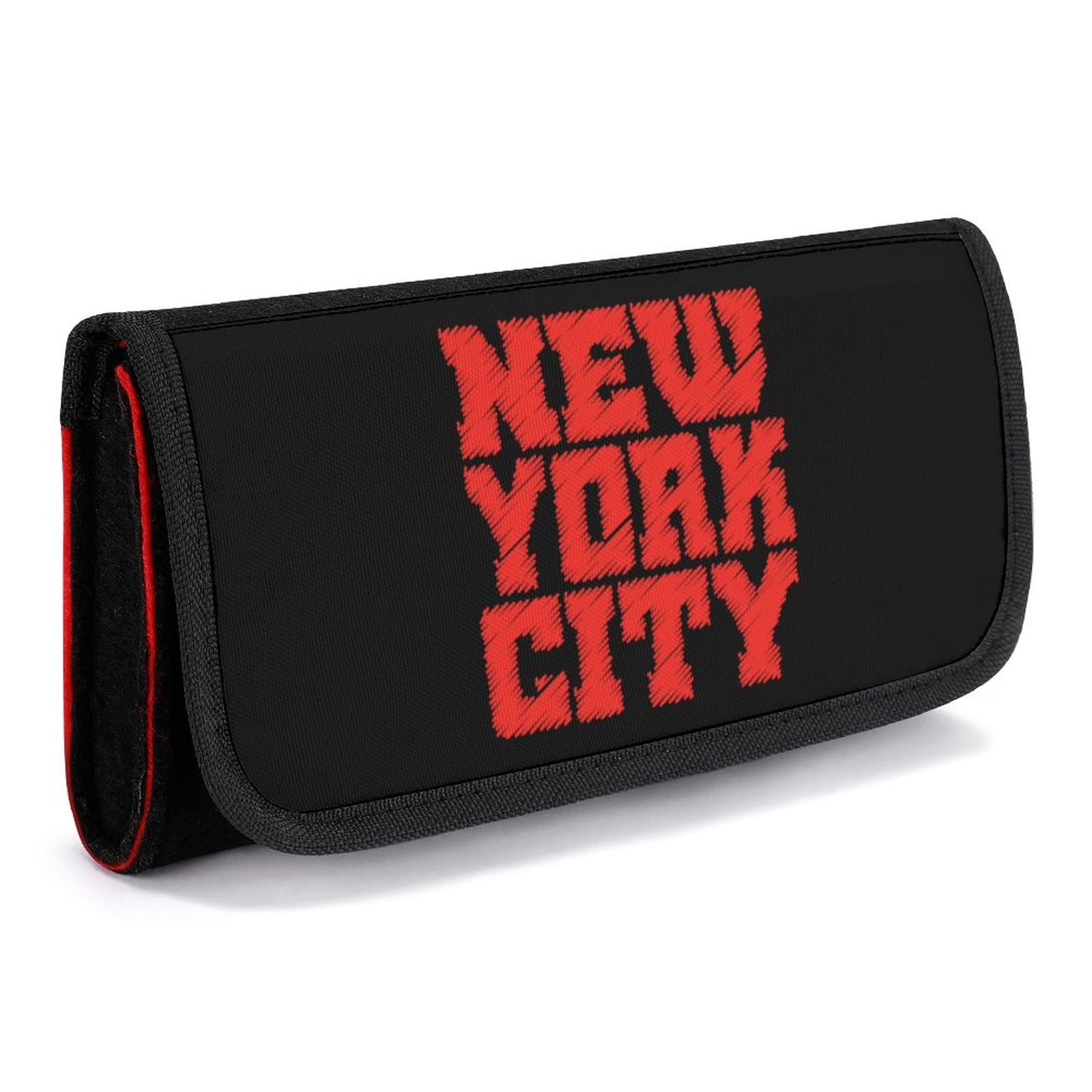 New York City Carrying Bag Compatible with Switch Protective Case Slim Felt Pouch with 5 Game Cartridges Holders