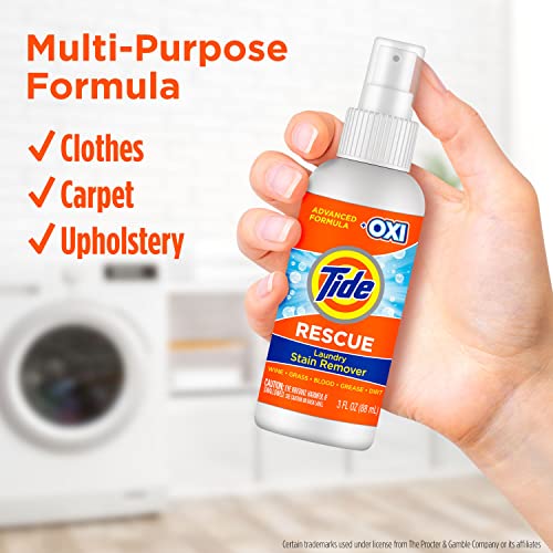 Tide Laundry Stain Remover with Oxi, Rescue Clothes, Upholstery, Carpet and more from Tough Stains, 3oz (Pack of 2)