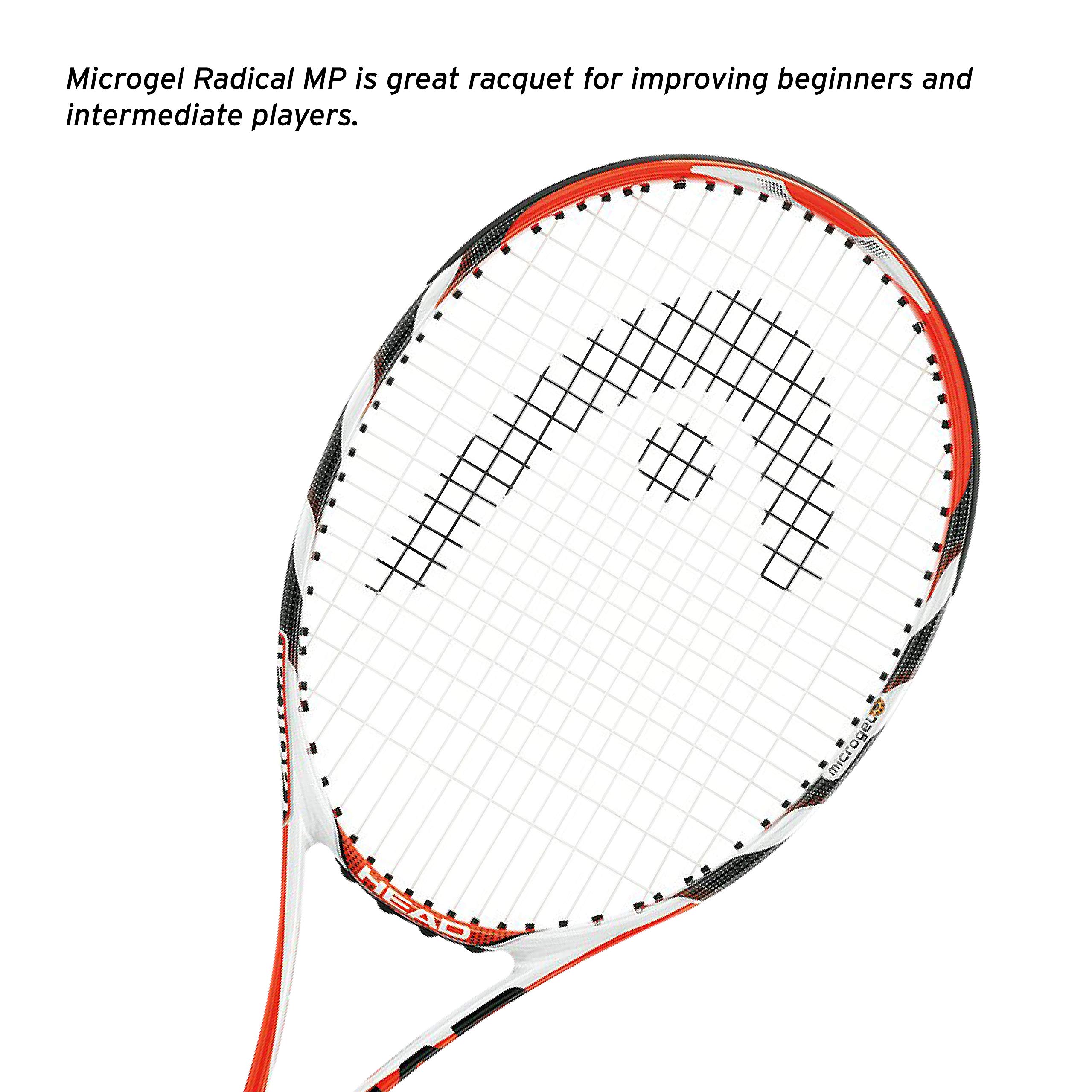 Head MicroGel Radical MP Tennis Racquet - Pre-Strung 27 Inch Intermediate Adult Racket - 4 3/8 Grip
