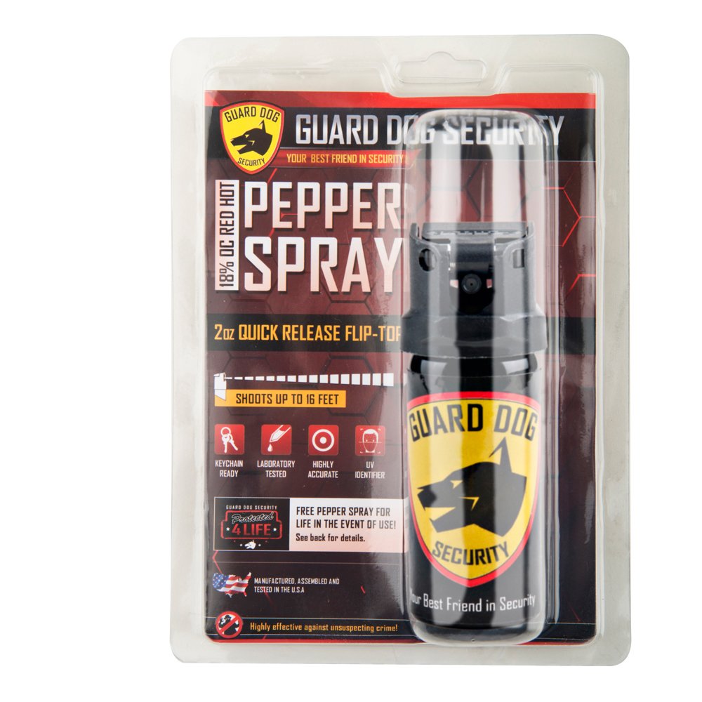 Guard Dog Security Fogger 2 oz Pepper Spray with UV dye - Police Strength with Flip Top design – 25 bursts