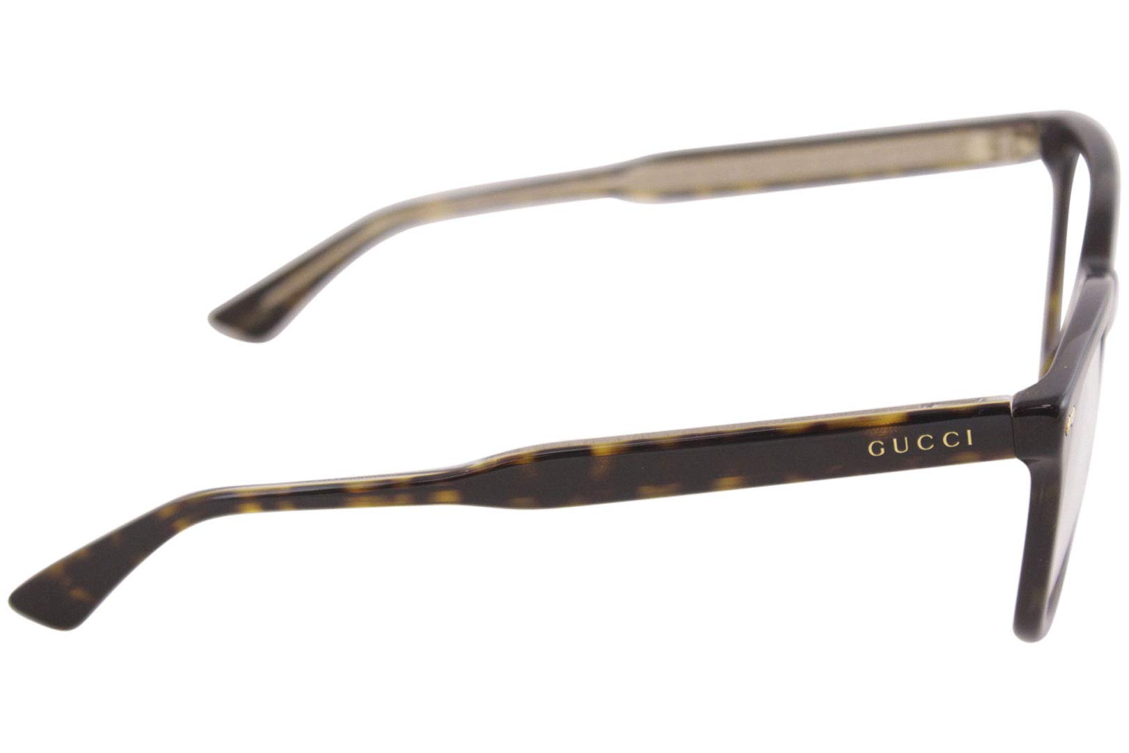 Gucci 0184O 002 Havana Plastic Square Eyeglasses 50mm