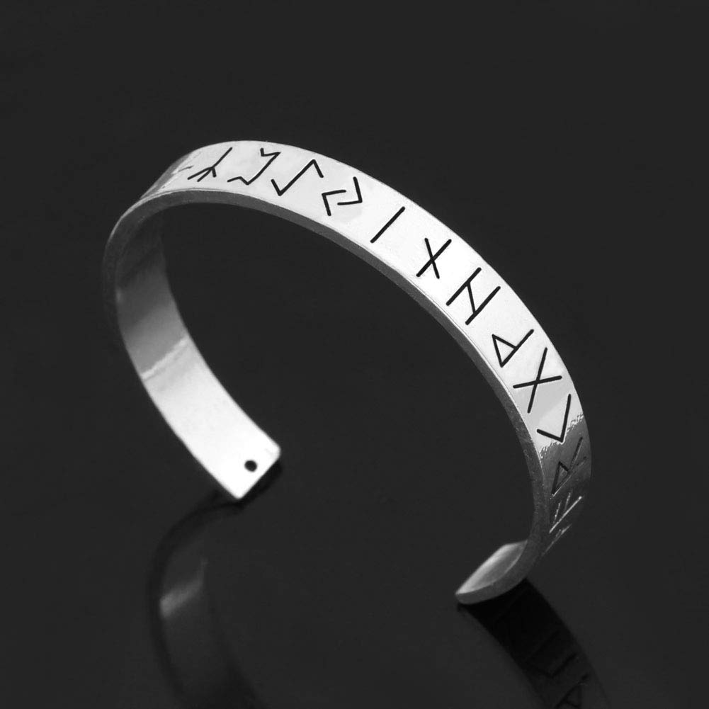 GuoShuang Nordic viking rune amulet bracelet with valknut gift bag