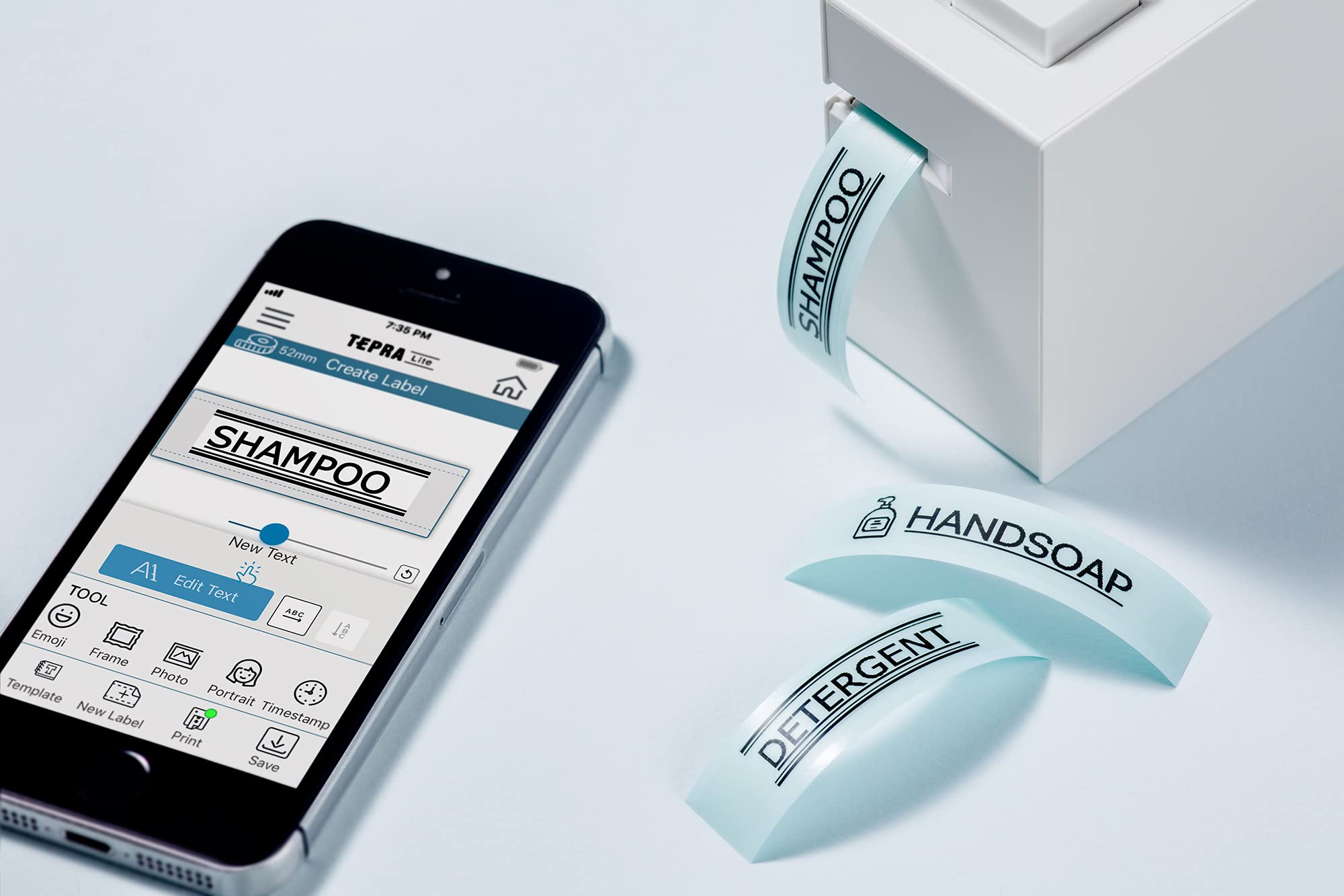 KING JIM TEPRA Lite - Portable Thermal Label Printer from Japan, Easily Operated with a Smartphone