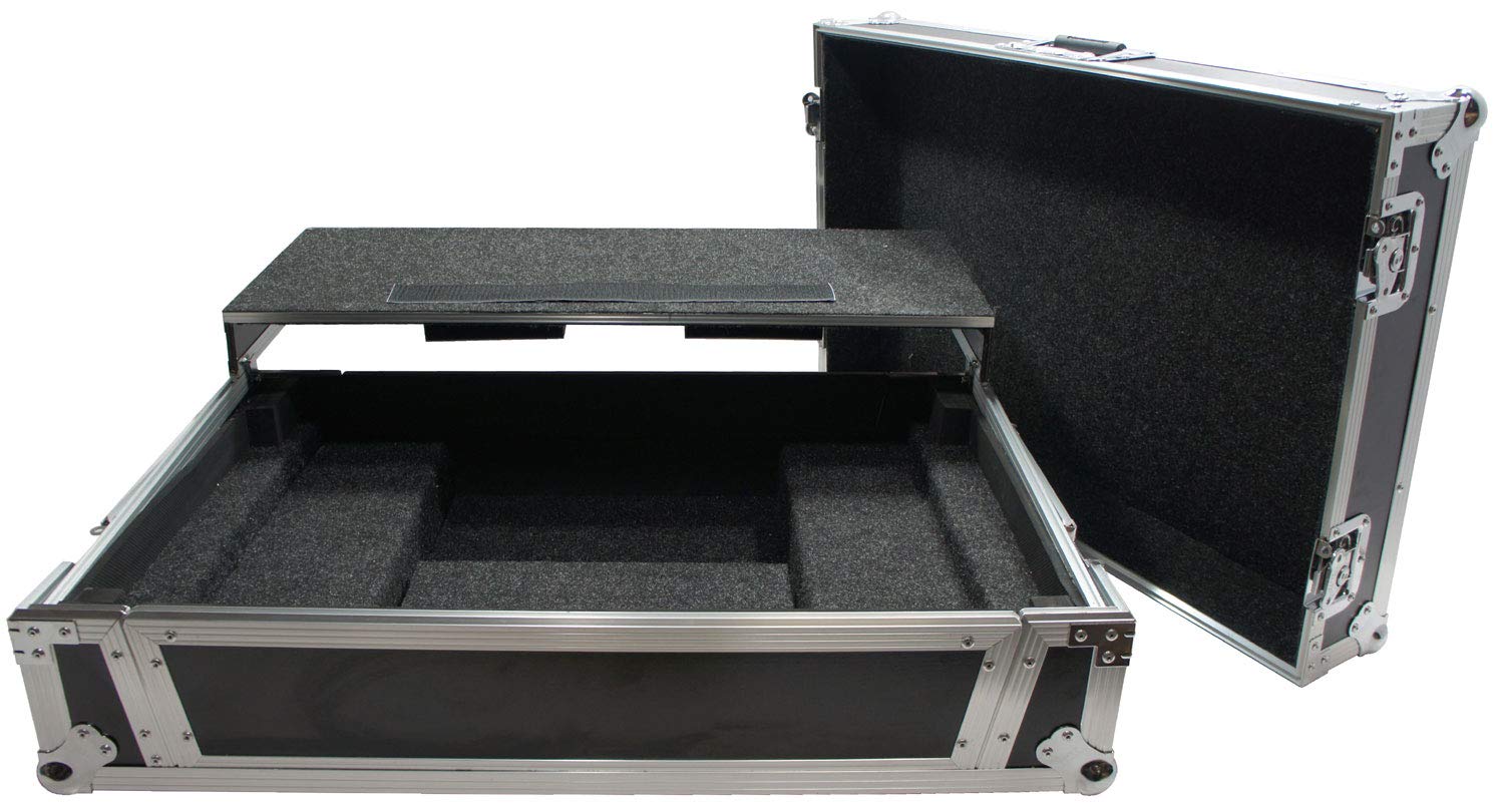 Harmony Audio HCNS7LTWFXTR Flight Glide Laptop Stand Combo DJ Case Compatible with Numark NS7FX