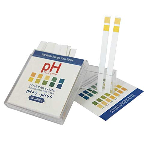 pH Test Strips 100ct -Saliva and Urinalysis Reagent Test Strips for Monitor Body Acidity and Alkalinity .Track and Balance Your Body pH & A Healthy Diet. pH Scale 4.5-9.0