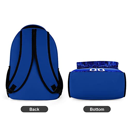 Vluyyv Los Angeles Custom Backpack High Capacity Baseball City Night View Personalized Bag Name & Number Fans Gifts for Men Women