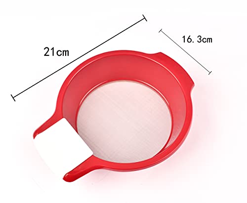 Mini manual flour sieve/juice filter/Sifting Pan Fine Mesh Strainer/Flour Sieve/Icing and Sugar Sifter,60 mesh 6.7 inch