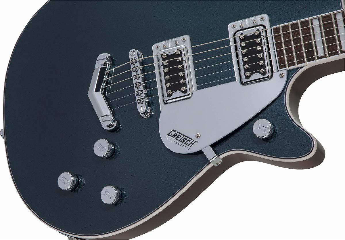 Gretsch G5220 Electromatic Jet BT Jade Grey Metallic w/V-Stoptail & Black Top Broad'Tron Pickups