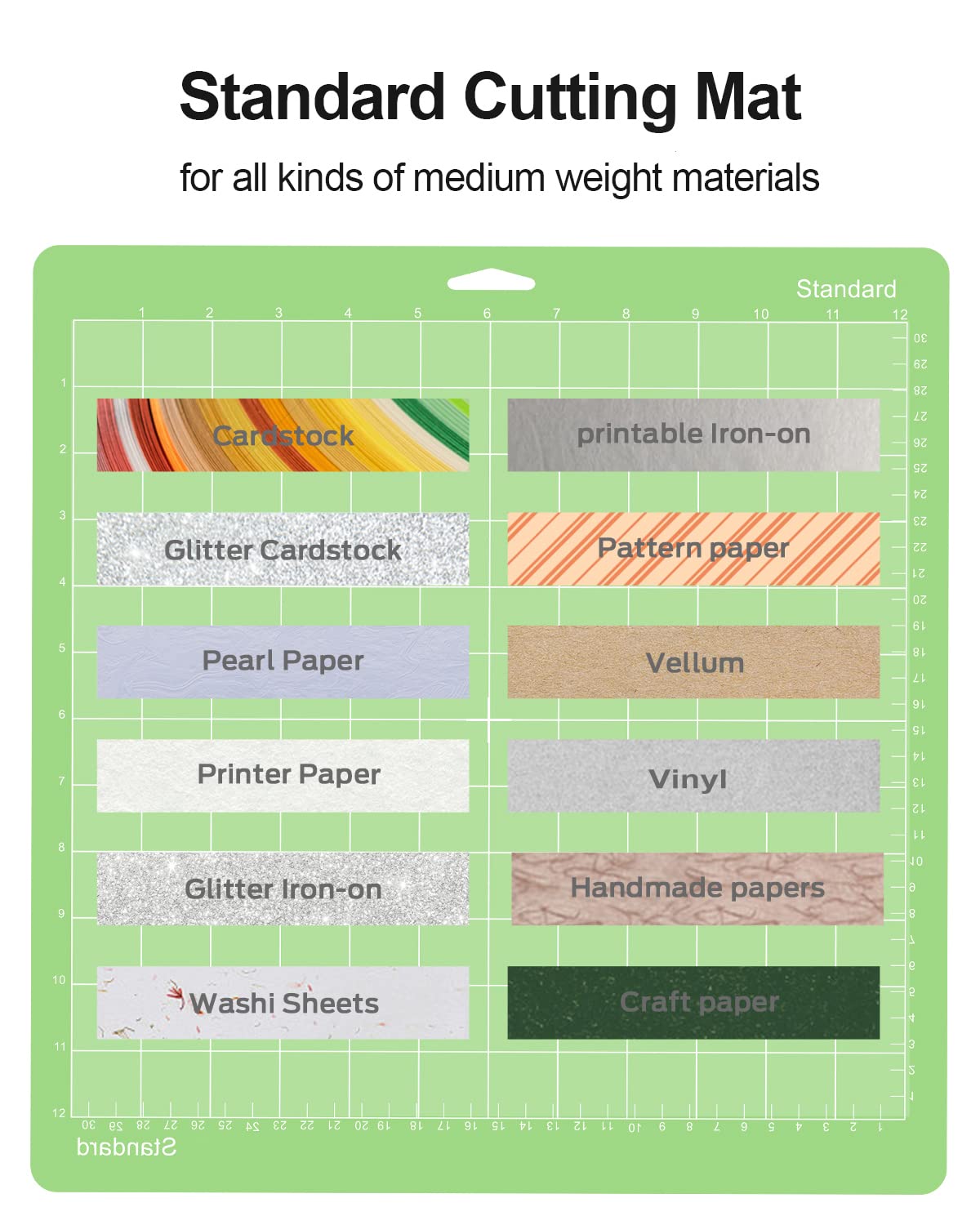 Gwybkq Cutting Mat for Cricut Maker 3/Maker/Explore 3/Air 2/Air/One 12 Pack 12x12 Cut Mats Replacement Accessories Adhesive Sticky Green Cricket Standard Card