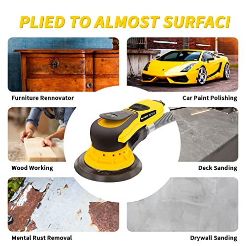PHENDO Random Orbital Sander Brushless 350W 3A Multi-function Variable Speed Electric Corded Orbital Sanders Machine for Woodworking, car, Drywall Sanding, PolishingâŚ