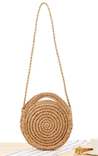 Handwoven Straw Bag for Women Lightweight Shopping Tote Handbag Purse Boho Bag