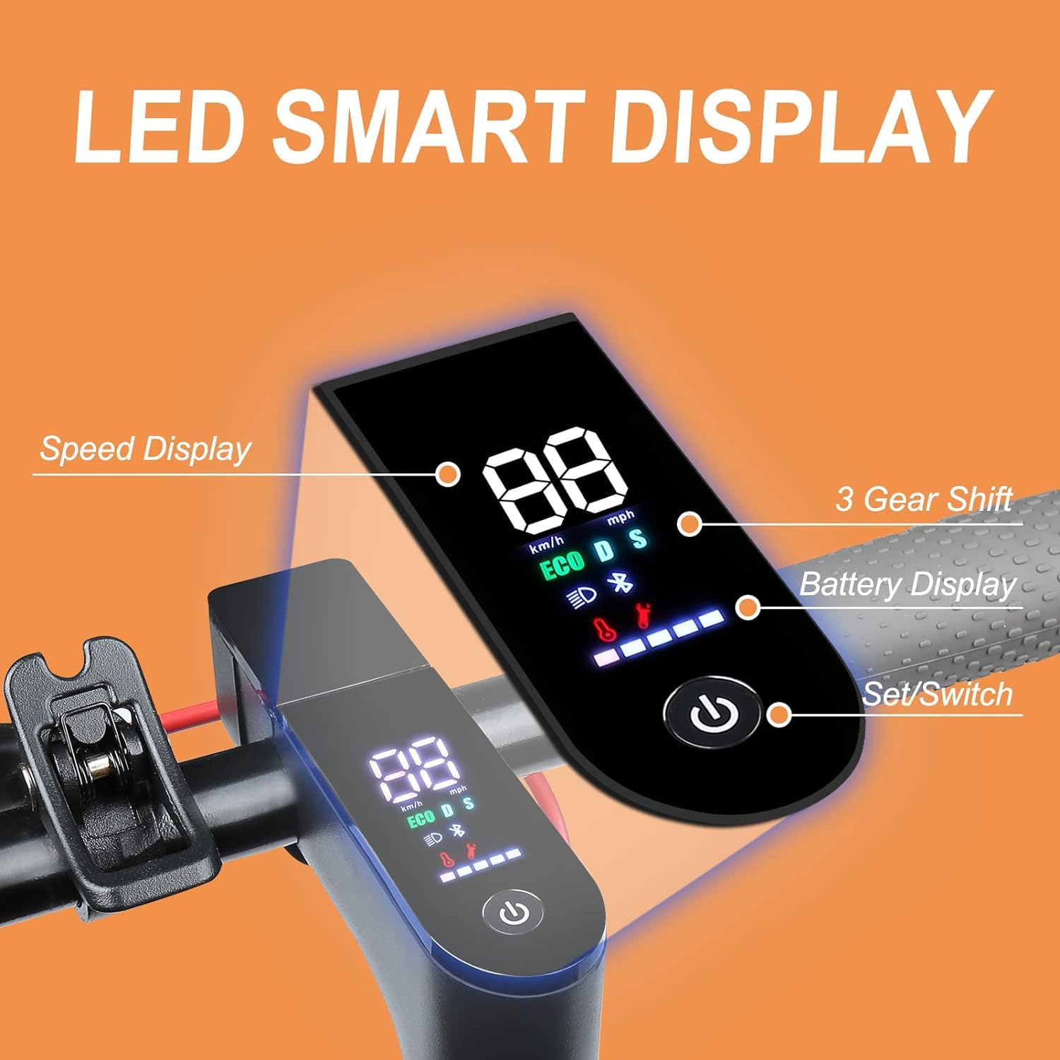 Greevego Electric Scooter,350W Motor,Up to 19MPH,17.5~19 Miles Long-Range Portable Folding Commuter E-Scooter for Adults,8.5" Honeycomb Solid Tires,Dual Braking System & Adjustable Speed App