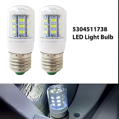 Gxcdizx 2Pack 5304511738 LED Light Bulb Refrigerator Replace# PS12364857 AP6278388 4584444 KEI D34L Refrigerator LED Bulb for Frigidaire Refrigerator