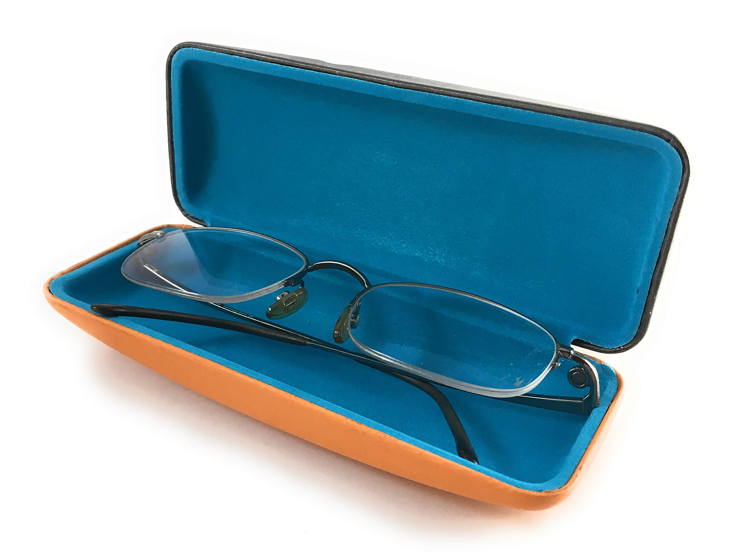 Hard Shell Glasses Case For Small Eyeglass Great Gift for Boys Girls Kids & Children (Brown)