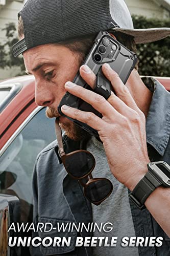 SUPCASE Unicorn Beetle Case for Samsung Galaxy S23 Ultra 5G (2023) / S22 Ultra 5G (2022), with Built-in Kickstand Slim Rugged Shockproof Protective Case (Black)