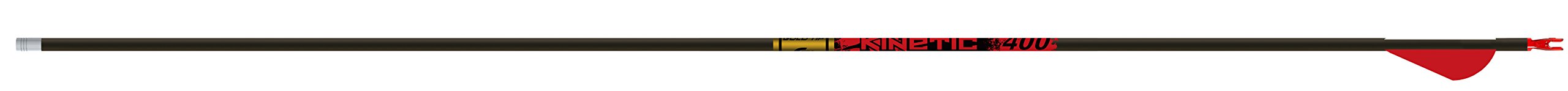 Gold Tip Kinetic 340 Arrows with 2-Inch Raptor Vanes (1-Dozen)