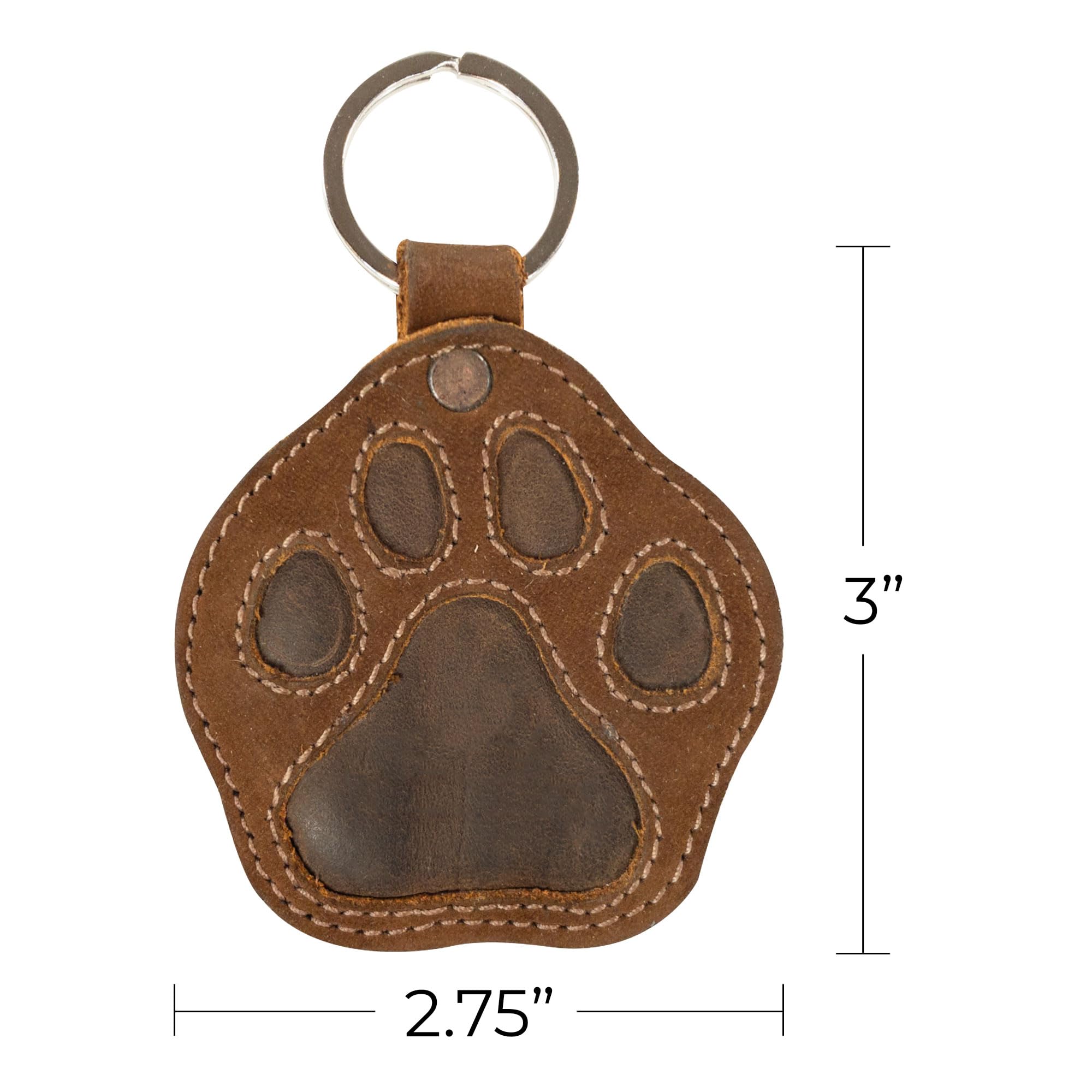 Hide & Drink Leather Doggy Paw Keychain/Charm & Dog Lover Gift Handmade Swayze Suede