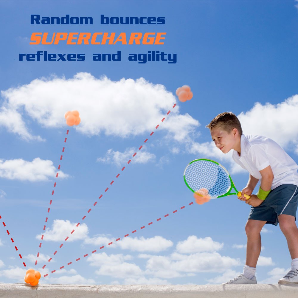 Hi-Bounce Reaction Ball Agility Trainer by Crown Sporting Goods (Orange)