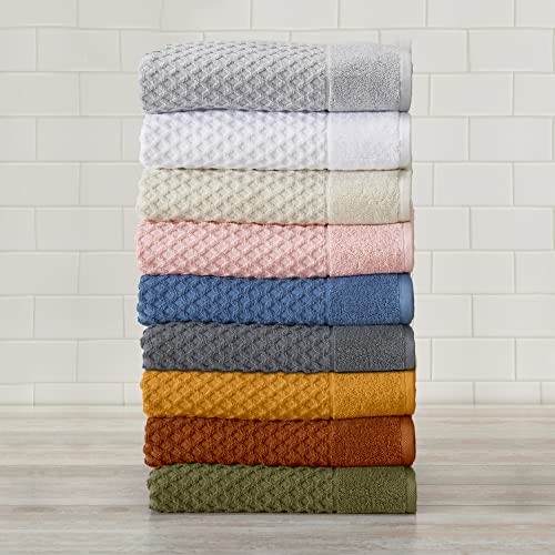 Great Bay Home Blue Bath Towels - 100% Cotton 6 Pack 26x16 Hand Towel Set - Absorbent, Durable, Quick-Dry Towels for Bathroom - Low-Twist, Two-Ply Decorative Towels (Blue)