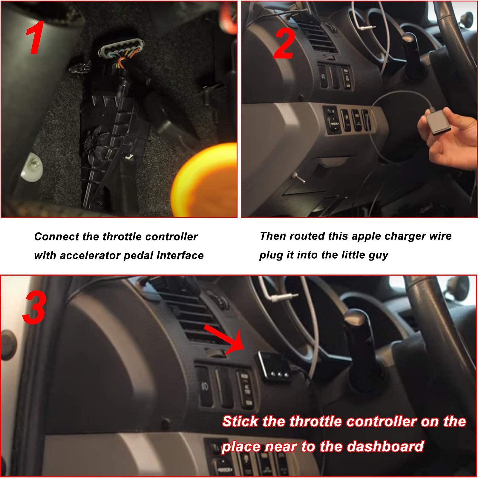 GWNOWZZET 9 Drive 9 Mode Pedal Accelerator Compatible with FORD F150/250/350/450/F550 2011+,MUSTANG 2011+,RANGER 2012+ (9P-261)
