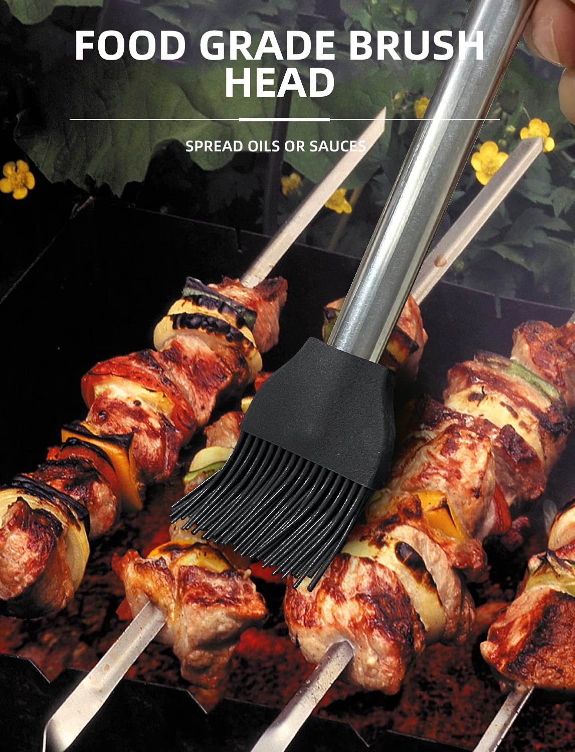 Grilljoy Heavy Duty Grill Accessories, 22Pcs Extra Thick Stainless Steel Grill Tools Set with Portable Case for Camping Backyard Barbecue - Perfect Grilling Set for Men & Women