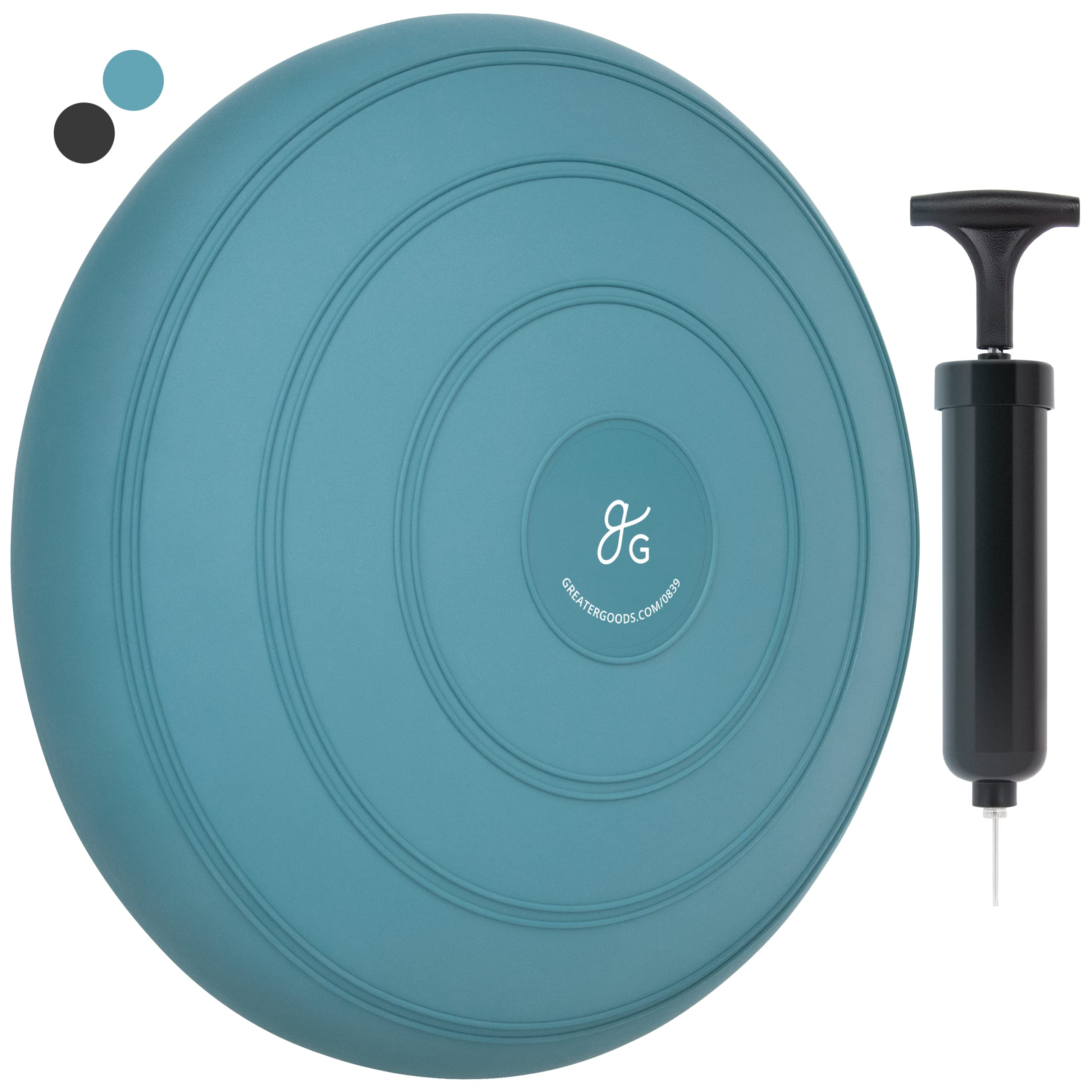 Greater Goods Core Balance Disc - Wobble Cushion for Balance, Exercise, Rehab, and Active Sitting, Deep Sky Blue