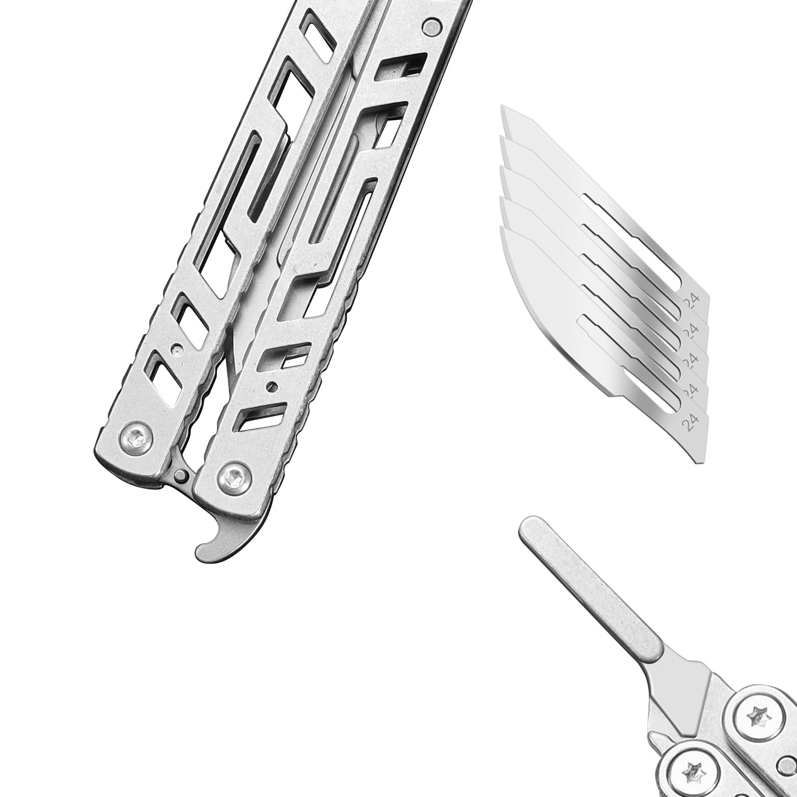 Tops Home Pocket Knife for Men, EDC Utility Knife, Small Box Cutter, Scalpel Knife Blade Holder (5 Blades Included)