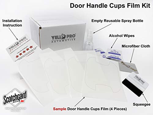 YelloPro Custom Fit Door Handle Cup 3M Scotchgard Anti Scratch Clear Paint Protector Film Cover Self Healing PPF Guard Kit for 2016 2017 2018 2019 2020 2021 2022 Honda Pilot SUV