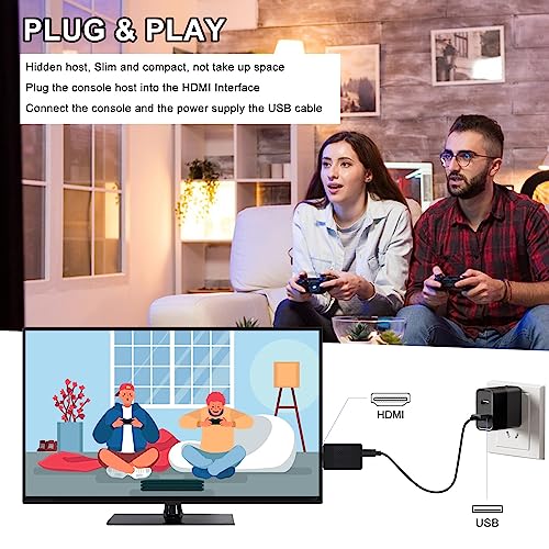 Wireless Mini Retro Game Console Built-in 1734 Classic Games Plug & Play Video TV Game Stick Support HDMI/AV Output with 2 Wireless Controllers Handheld Game Console………