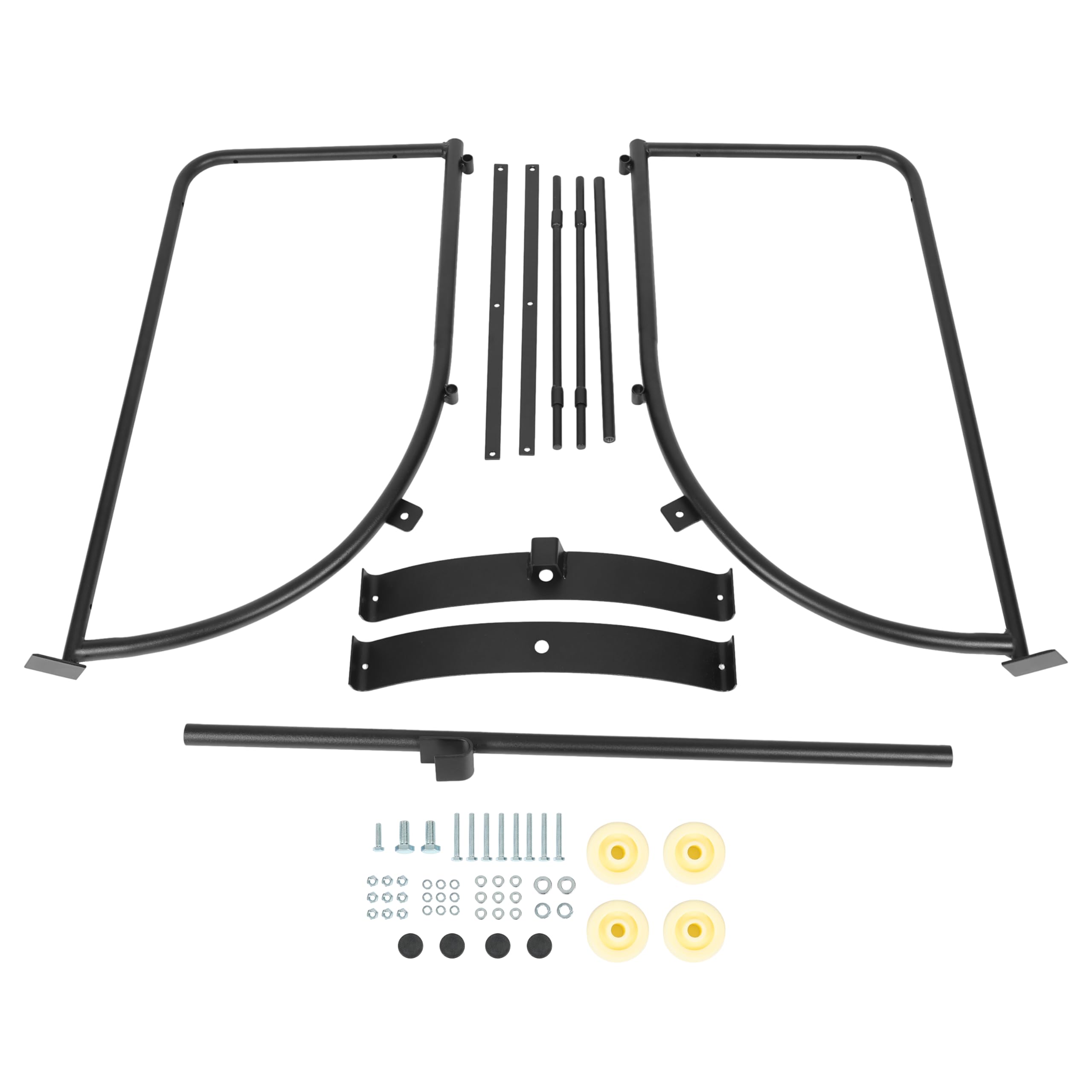 HECASA 55 Gallon Drum Cradle with Wheels, Rotating Steel Oil Drum Rack 600 Lbs Capacity, Powder Coated, Black